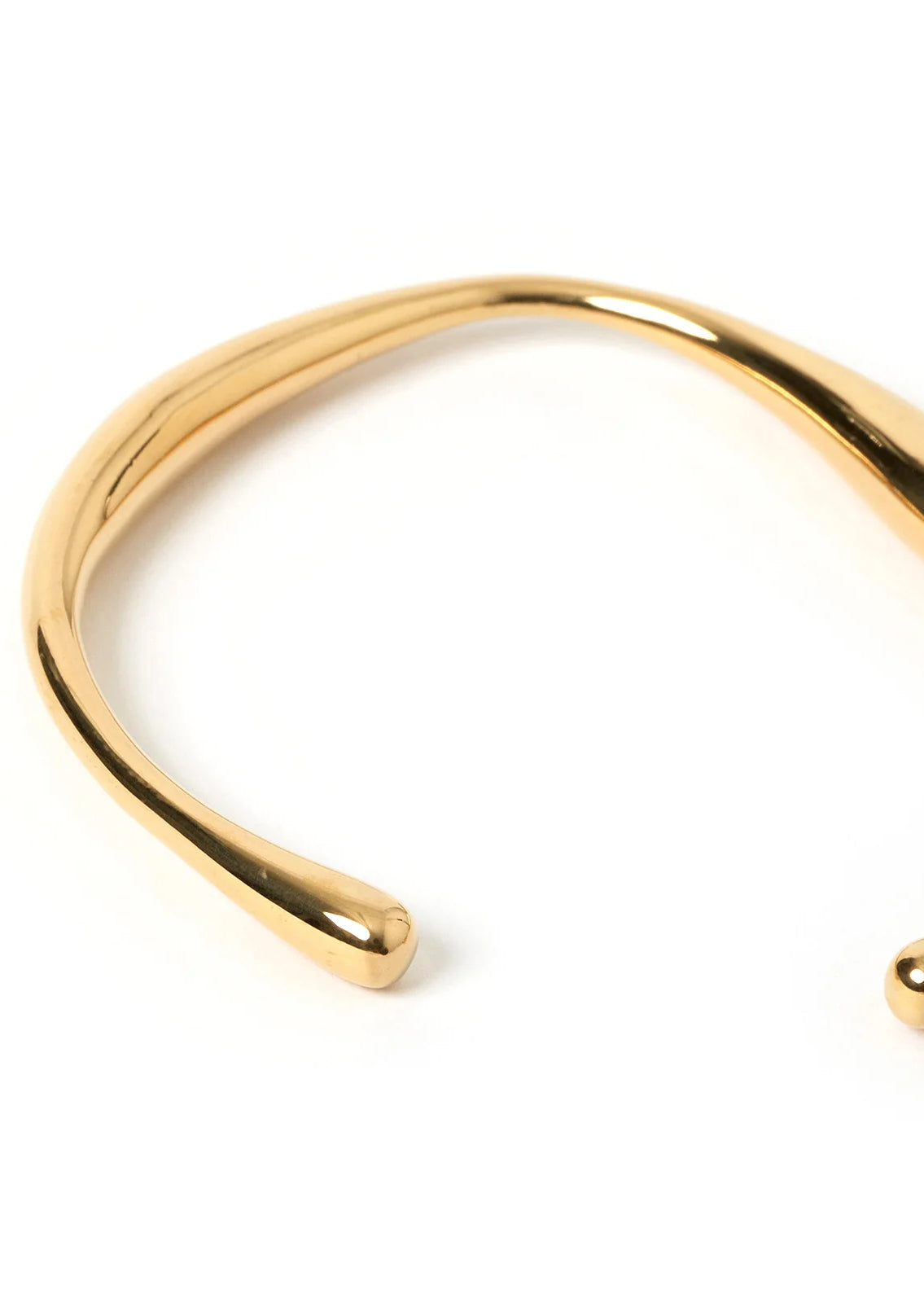 Elise Cuff Bracelet - Gold | Distorted Minimalist Wave Cuff 18K Gold ...